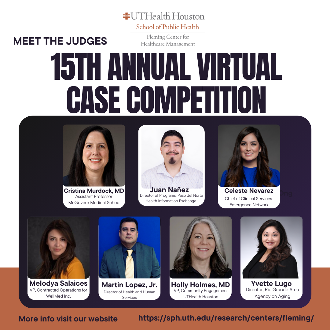 Driving Innovation Virtually: Virtual Fleming Center Case Competition - UTHealth Houston School ...